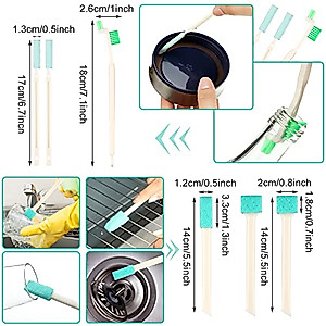 16 Pcs Small Household Cleaning Brushes Deep Detail Crevice Cleaner Brush Set Crevice Cleaning Tool 8 in 1 Detail Cleaning Brush Bottle Cap Brush for Small Holes Corner Space Keyboard Bottle Tile