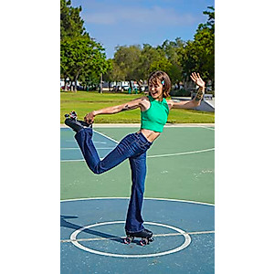 Riedell Skates - R3 - Quad Roller Skate for Indoor / Outdoor | Black | Size 7