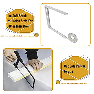 LBG Products Window AC Insulating Side Panel Kit Fits for Window Air Conditioner Units Replacement Screen,17" H x 10" W, 2 Pack,White