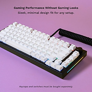 Glorious Modular Mechanical Gaming Keyboard - 75% / Barebones/Pre Built/Black and White (Barebones (Black))