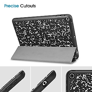 Fintie Case with Pencil Holder for iPad Mini 5 2019 - [SlimShell] Lightweight Soft TPU Back Protective Smart Stand Cover with Auto Wake/Sleep for iPad Mini 5th Generation 7.9", Composition Book Black
