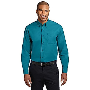 Port Authority Long Sleeve Easy Care Shirt L Teal Green