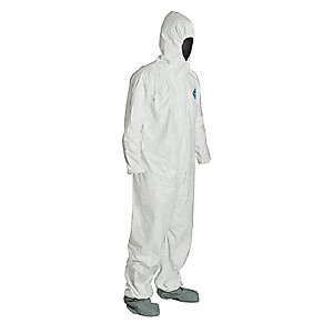 DuPont TY122SWHMD0006G1 Tyvek Hooded Coveralls, 2XL Size, Pack of 25