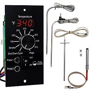 Upgrade Digital Thermostat Kit for Traeger Pro Series 20 22 34, BAC365 Control Board Compatible with Most Traeger Pellet Grills (Except PTG), with RTD Temp Probe,2pcs Meat Probe, Igniter Hot Rod