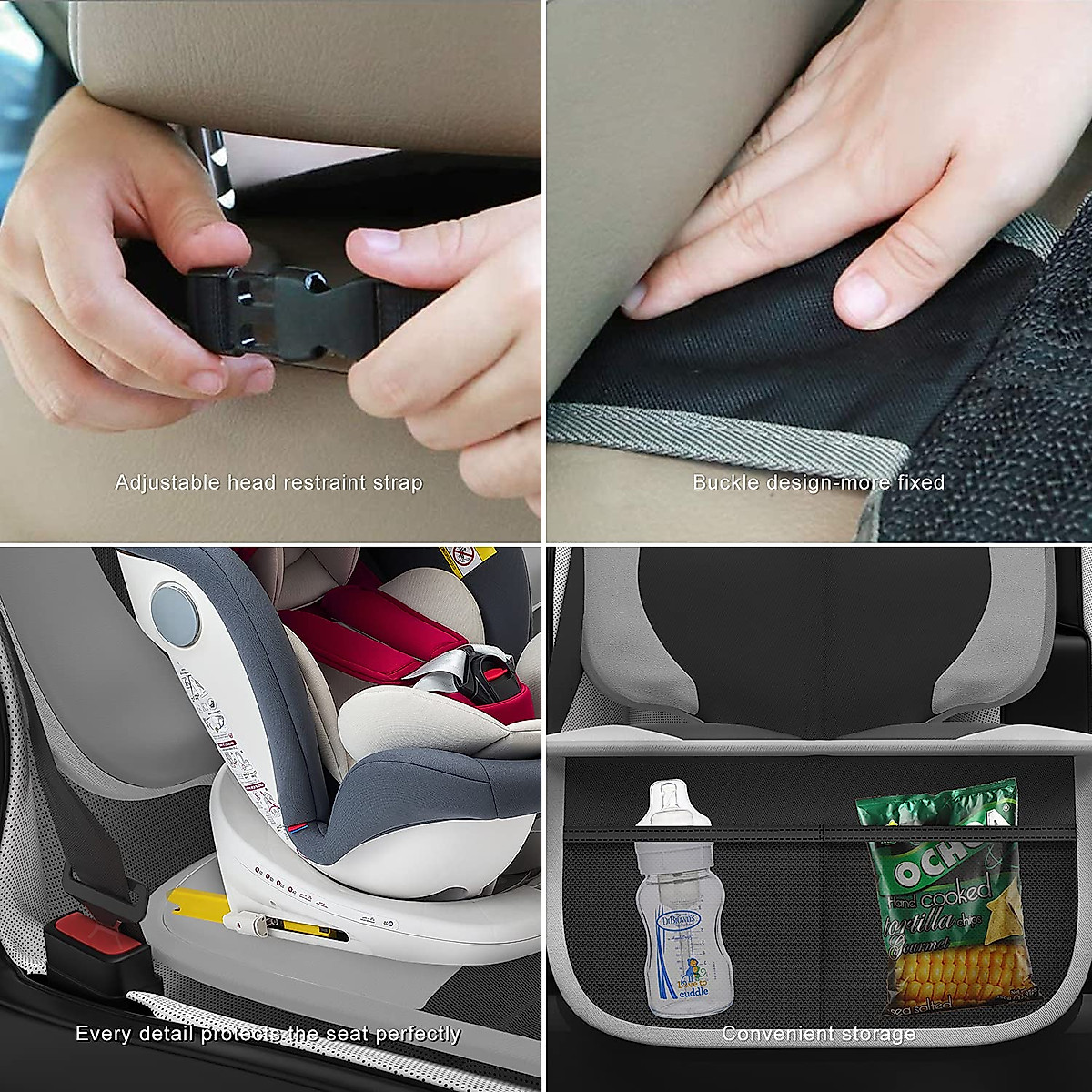 MHO+All Car Seat Protector The Best Large Auto XL Size, with Storage Bag, The thickest Child Baby Seat Protector, Suitable for Children, Babies, Pets,1 Pack