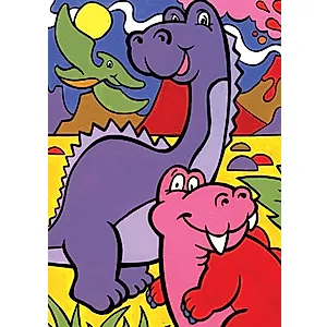 ROYAL BRUSH My First Paint by Number Kit, 8.75 by 11.375-Inch, Dinosaurs