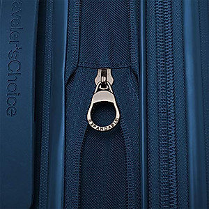 Traveler's Choice Pagosa Indestructible Hardshell Expandable Spinner Luggage, Navy, Carry-on