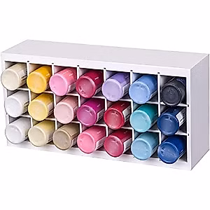 ArtBin 6828AG Paint Storage Tray, Art & Craft Supply Storage, Super Satchel System Accessory, Wall Mountable 21 Compartment Paint Organizer, White