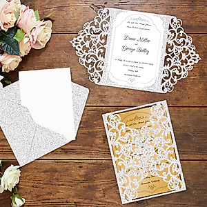 Double-Sided Silver Glitter Cardstock 8.5x11 24 Sheets, Goefun 80lb No-Shed Shimmer Glitter Paper for Scrapbook, Birthday, Wedding Party, Decorations (Not Suitable for Printing)