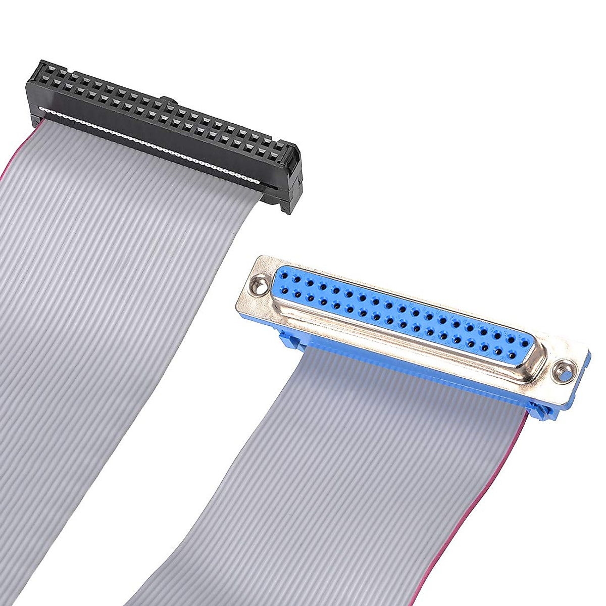 uxcell IDC Wire Flat Ribbon Cable DB37 Female to FC-40 Female Connector 2.54mm Pitch 20cm Length