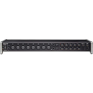 Tascam US-16x08 Rackmount USB Audio/MIDI Interface with Pro Headphone and Pair of EMB XLR Cables and Gravity Magnet Phone Holder Bundle