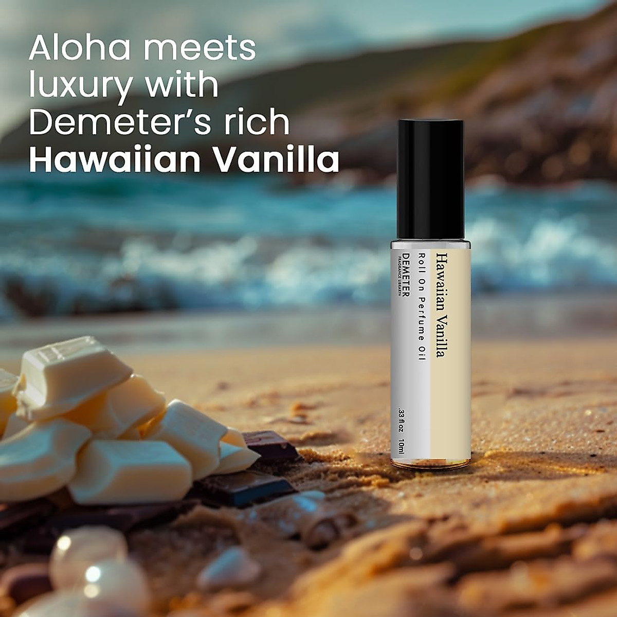 DEMETER Hawaiian Vanilla Roll on Perfume Oil, 0.33 Oz, Long-Lasting