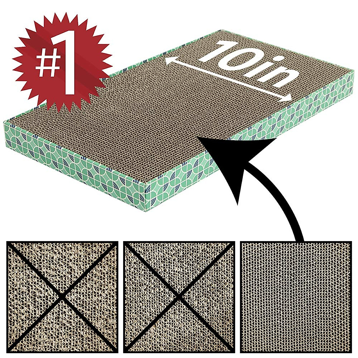 Kitty City Corrugate Cat Scratch Pad, Cat Non-Stick Litter Scoop, Cat Litter Mats, Cat Litter Box Kit