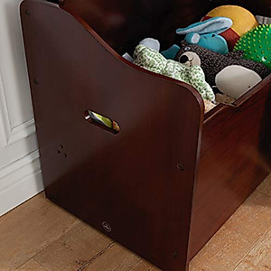 KidKraft Limited Edition Wooden Toy Box and Bench with Handles and Safety Hinges - Espresso, Gift for Ages 3+