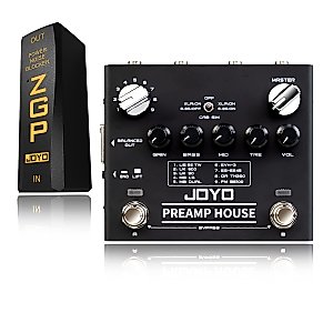 JOYO R-15 Dual Channel Preamp Cabinet Simulation Effect Pedal Bundle with JP-06 Noise Blocker Pedal Power Supply