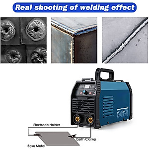 200A ARC Welding Machine, 110V/220V Dual Voltage Welder, IGBT Stick MMA Welder LED Display with Electrode Holder Work Clamp