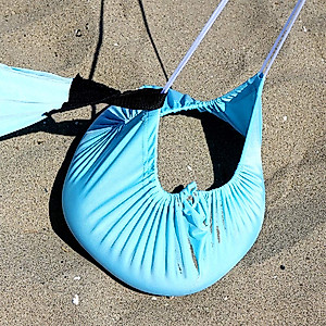 Titan Beach Canopy Sky Blue Sunshade with Sandbag Anchors and Mat - 7ft x 7ft - UPF 50+ - Tent Includes Carry Bag - Weighs 5 Pounds - Portable, Family Sun Protection for The Beach, Park or Camping