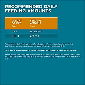 Purina ONE Natural Dry Cat Food, Tender Selects Blend With Real Chicken - 7 lb. Bag
