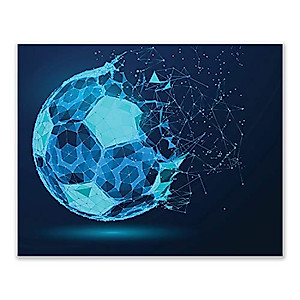 Soccer Wall Art Prints - Set of 4 (8x10) Unframed Soccer Posters - Soccer Room Decor For Men Kids Teenagers - Soccer Poster Set For Bedroom Man Cave - Soccer Wall Decor - Soccer Boys Bedroom Decor - X-Ray