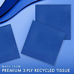 Creative Converting Touch of Color 3-Ply Paper Lunch Napkins, 50 Count, Cobalt