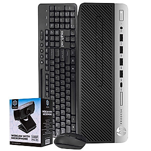 HP 600G3 Desktop Computer, Intel Core i5 Quad Core, 16GB RAM, 512GB Solid State Drive, DVD, Wi-Fi, Windows 10 Professional, New 24 Inch Monitor (Renewed)
