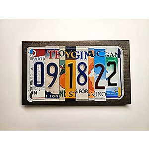 Jersey Plate Art - 10 year anniversary gift, unique birthday gift, license plate sign