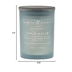 DW Home Charming Farmhouse Apple Melon Single Wood Wick Candle