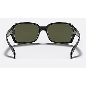 Ray-Ban RB4068 601 60M Black/Green Crystal Sunglasses For Women+ BUNDLE with Designer iWear Eyewear Kit