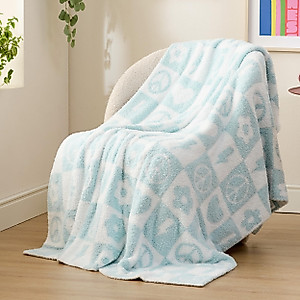Bedsure Back to School Decorations Throw Blanket - Soft Dorm Room Essentials Gifts for Students Girls and Boys, Fluffy Fuzzy Plush Lightweight Print Pattern Blanket for Couch Sofa Bed (50" x 60")
