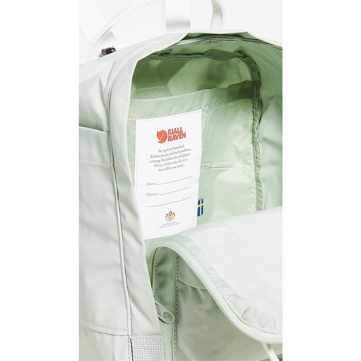Fjallraven Women's Kanken Mini Backpack, Mint Green/Cool White, One Size