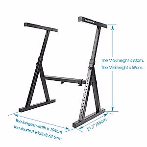 Neewer Z-Style Keyboard Stand - Heavy Duty Steel Construction with Solid Locking System, Support Stand for Piano Keyboard Instrument