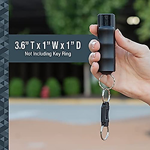 SABRE Campus Safety Pepper Gel for Self Defense with Quick Release Key Ring, Protect Against Multiple Threats with 25 Bursts, Gel is Safer, Locking Safety Top, Ergonomic Finger Grip, 0.54 fl oz