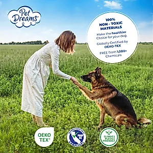 Pet Dreams Dog Crate Pad - Washable Kennel Mat, Crate Pads for Dog Cages, Non-Toxic, Flat Indoor Cat Bed, Fits iCrate 18, 24, 30, 36, 42, 48 Inches (Khaki, Small, 24")