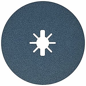 BOSCH FBX6120 25-Pack 6 In. X-LOCK Fine Grit Abrasive Fiber Discs 120 Grit Compatible with 7/8 In. Arbor for Applications in Metal Surface Finishing, Weld Blending, Rust Removal