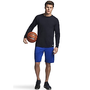 Russell Athletic Mens Cotton Performance Long Sleeve T-Shirts T Shirt, Black, Small US