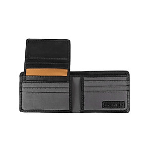 Timberland PRO mens Leather Rfid With Removable Flip Pocket Card Carrier Wallet, Black/Brandy, One Size US