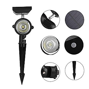 PBOHUZ Garden Light-Solar Powered 7W LED Ground Light Outdoor Lawn Lamp for Home Garden Illumination