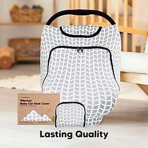 Car Seat Cover for Babies - Baby Car Seat Canopy for Spring, Autumn, Winter - Universal Stretch Fit Car Seat Covers for Babies, Boys, Girls - Breastfeeding Nursing Cover - Infant Carseat Cover (Kite)