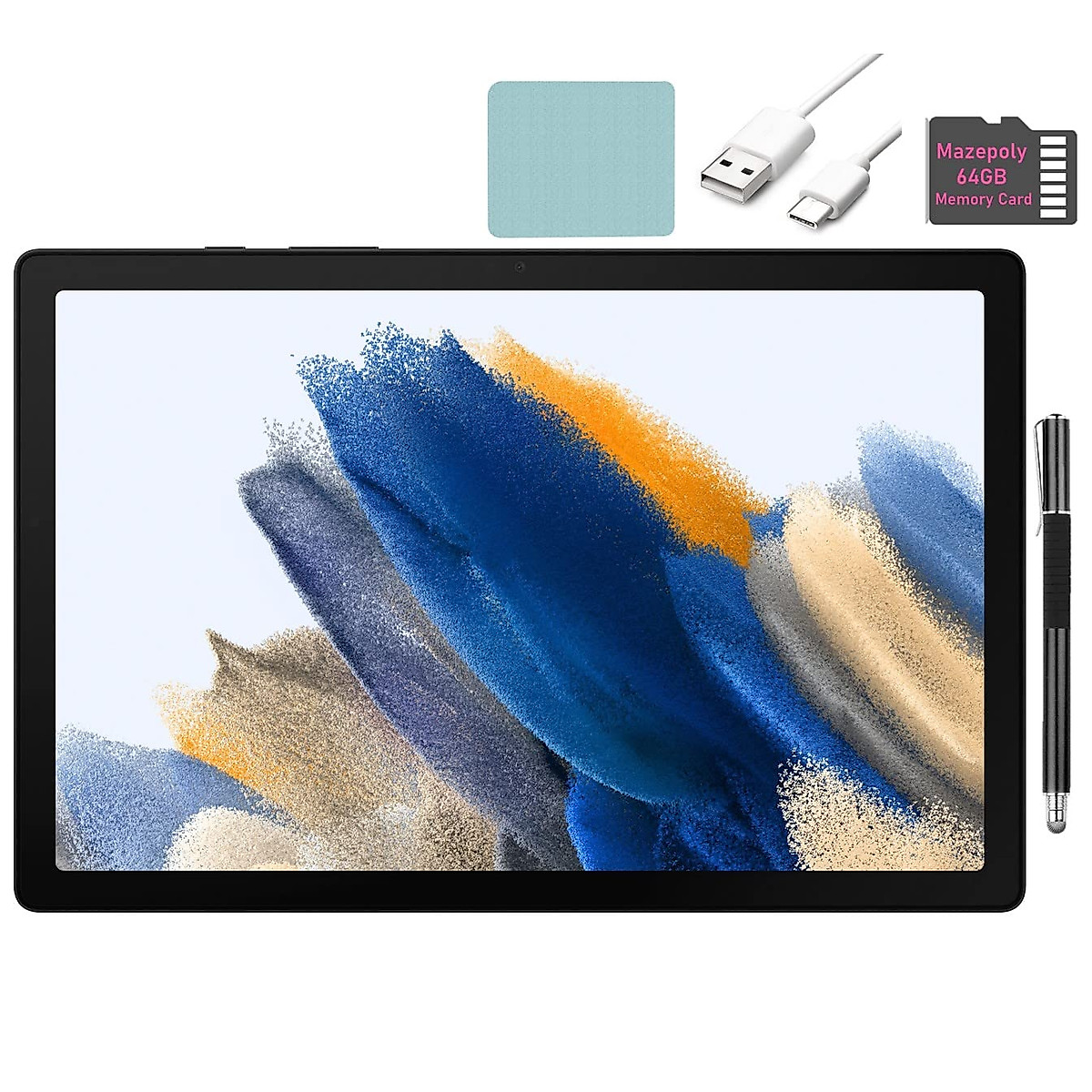 Samsung Galaxy Tab A8 10.5-inch (1920x1200) WiFi Only Tablet Bundle, Eight-Core Unisoc T618 Processor, Bluetooth, Front & Rear Camera, Smart Switch,Android 11 + Accessories (64GB, Gray) (Renewed)