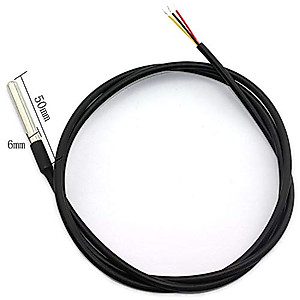 DGZZI 2PCS DS18B20 Stainless Steel Encapsulated Temperature Sensor Waterproof Digital Temperature Probe 1 Meter for Arduino