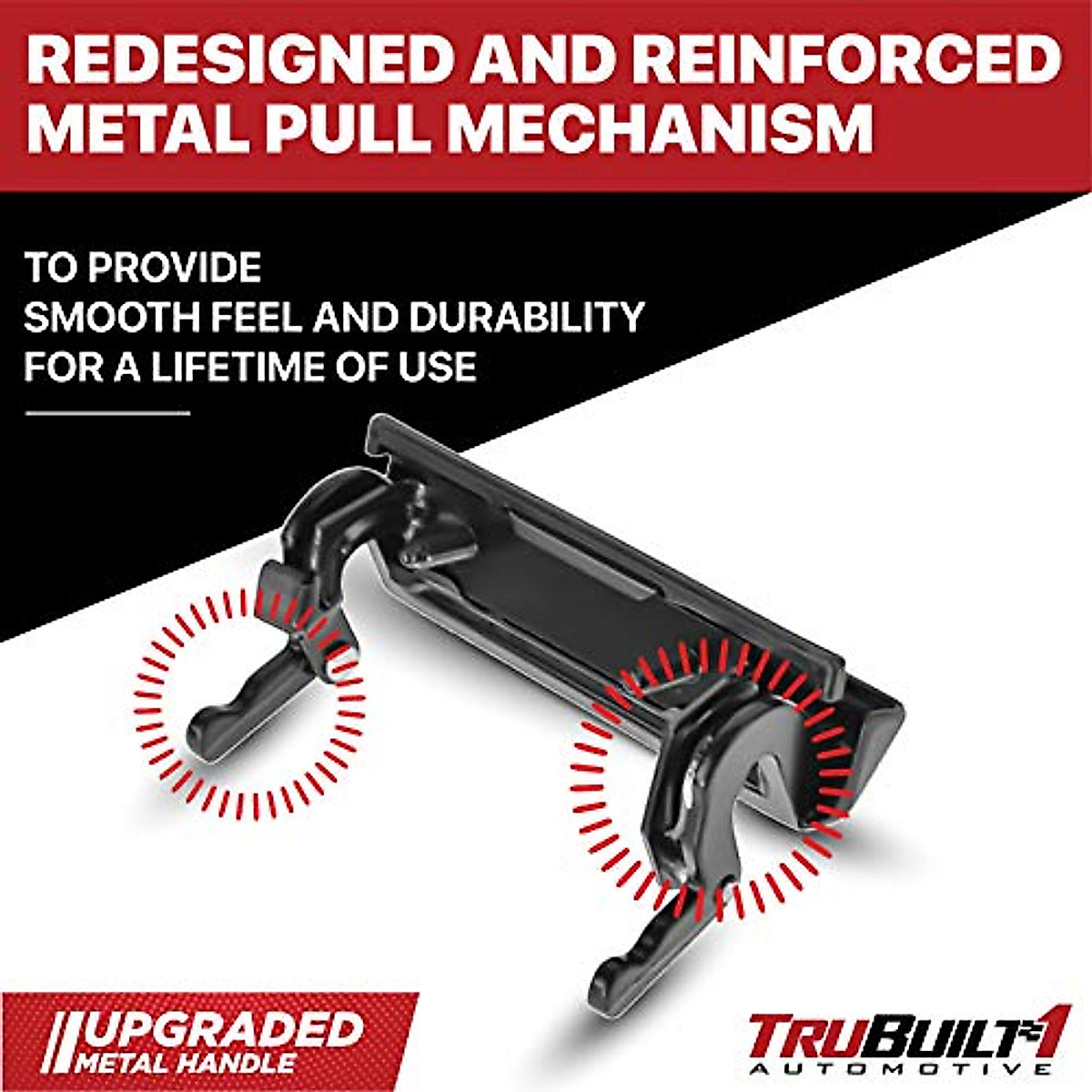 Tailgate Door Handle Assembly - Compatible with 1987-1998 Ford F-Series, 1993-2003 Ford Ranger; 1994-2010 Mazda B-Series Trucks - Textured Metal - OEM F87Z-9943400-AAF, 79603, FO1915103