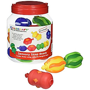 Childcraft - 1435214 Toddler Manipulatives Sensory Snap Beads, Set of 16