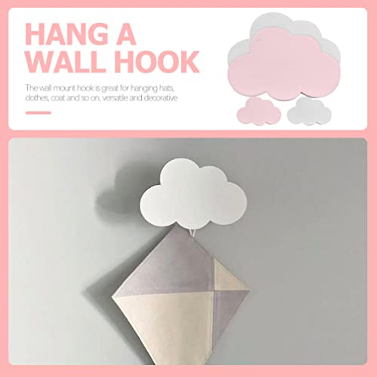 Cabilock 4pcs Hanger Hooks Cloud Wall Hanger Bathroom Wall Hooks Magnetic Goose Cloud Hook Wall Storage Shelf Decoration Hat Wooden Decor Wooden Wall Hooks Child Wall Hanging Key Cabinet