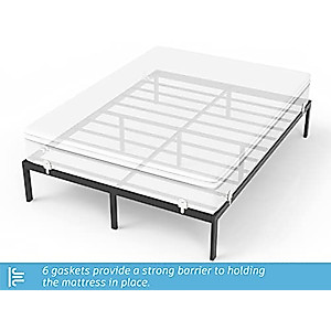 DiaOutro Bed Frame Non Slip Mattress Gaskets, 6 PCS Keep Mattress in Place, Wide Applicability Mattress Holder Easy to Assemble, Adjustable Anti-Slip Baffle Fit for Most Bed Frames, White