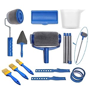 Paint Roller Kit, Paint Runner Pro Brush Set Painting Handle Tool Transform Your House, School & Office in Just Minutes Quickly Decorate Runner Tool Painting Brush Set, No Prep, No Mess