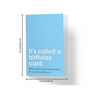 Karto Funny Birthday Card for Men and Women, 5.5 x 8.5 in, Blank Inside or with Happy Birthday Message, for Husband, Brother, Nephew, Daughter, Sister, Friend