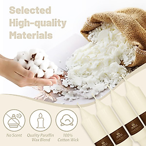 NJAO HOO Ivory Short Taper Candle 5 Inch Candlesticks Unscented Dripless Tapered Candle Set for Home Decor Wedding Party Dinner Candles, 4 Pack