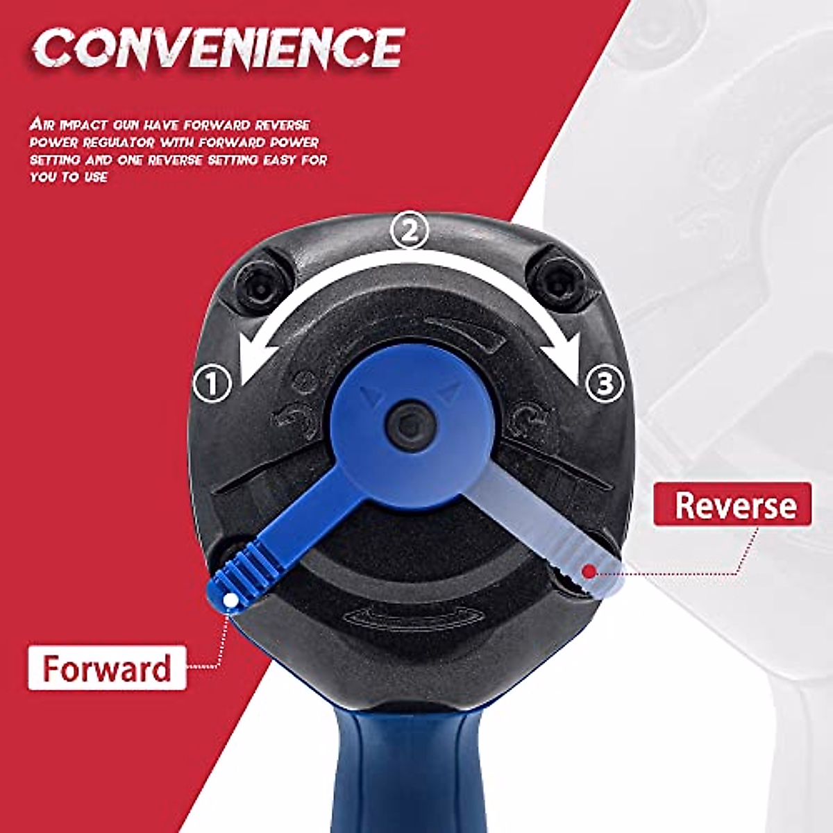 Air Impact Wrench 3/4 inch,PNEUPACTURE 1480FT-LB Air Impact Wrench with Twin Hammers,5500RPM High Torque Air Impact Wrench