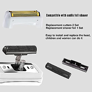 Shaver Replacement Foil and Cutters compatible with Andis 17150, 17155 Replacement Foil and Blades (Golden Foil and Cutters)