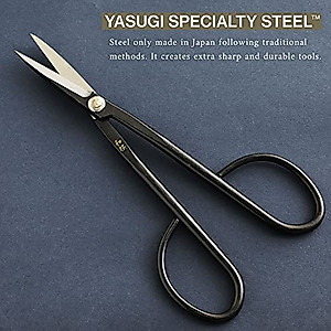 Wazakura Bonsai Tool Kit Made in Japan, Twig Bonsai Scissors 8-1/4 in (210mm) + Concave Branch Cutter 8 in (200mm) Starter Set (Yasugi Steel Twig Scissor+Concave Cutter)